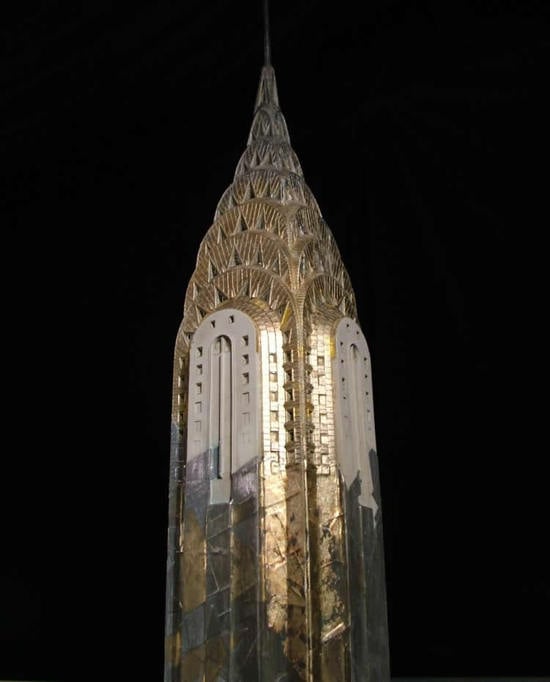 Chrysler Building model in gold and silver is an ideal gift for New ...